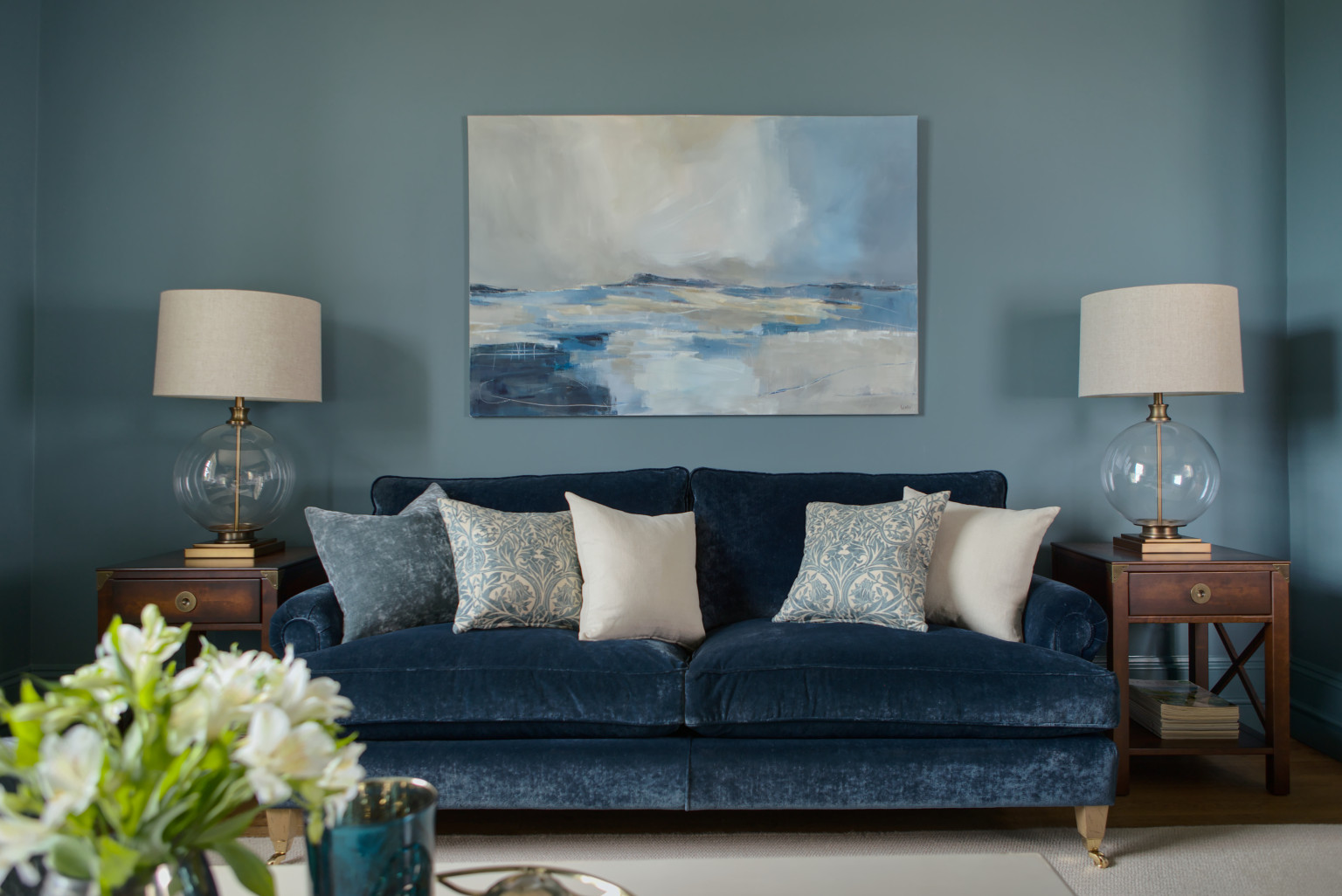 How to Decorate With a Blue Sofa | Interior Design Advice